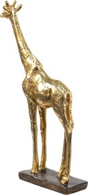 Zlatá dekorační socha Žirafa - 15*4*21 cm
