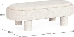 Taburet v přírodní barvě Talya – Bizzotto