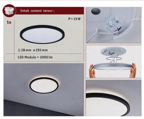 Paulmann 70998 - LED/16W Přisazený panel ATRIA 230V 3000K černá