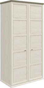 XXXLutz ŠATNÍ SKŘÍŇ S OTOČNÝMI DVEŘMI, šedá, bílá, 104/209,5/60 cm Hom`in - Šatní skříně - 000003000136