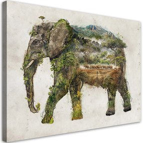 Gario Obraz na plátně Slon a expedice - Barrett Biggers Rozměry: 60 x 40 cm