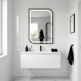 Rea Zone, LED zrcadlo, 60x80 cm, černá matná, HOM-00208