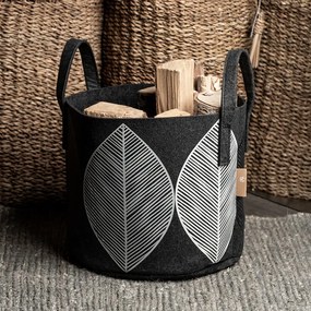 Úložný koš Leaf 30l, černý