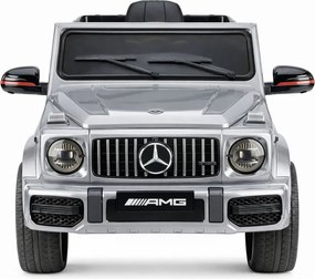 LEAN CARS Elektrické autíčko Mercedes AMG G 63 stříbrné lakované