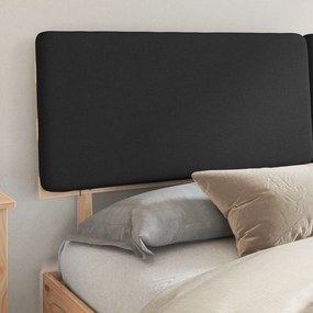 Rám postele s čalouněným čelem s čelo Černá 200 x 200 cm 3398076