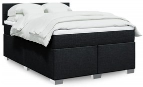 Box spring postel s matrací černá 140 x 190 cm textil 3285885
