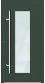 Hliníkové vchodové dveře FM Turen Premium P90 M08 zelená RAL6009 Orientace dveří: Levé, otevírání dovnitř, Standardní rozměr dveří včetně rámu: 100 cm x 200 cm - vnější rozměr rámu