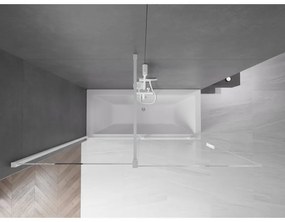 Mexen Velar, 2-křídlová posuvná vanová zástěna 170 x 150 cm, 8mm čiré sklo, bílý profil, 896-170-000-01-20