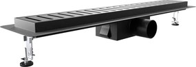 L-DRAINWELL 60 Black Odtokový podlahový žlab, žebřík