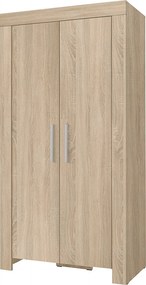 CEZAR s | šatní skříň 2 s policí a šatní tyčí | 100 cm | sonoma