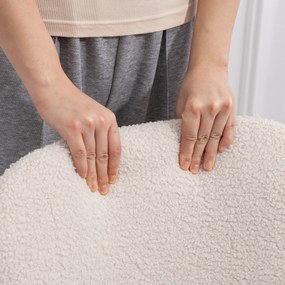 HOMCOM Jídelní židle, sada 2 kusy, kuchyňská židle s širokým sedákem, zakřiveným opěradlem, pro obývací pokoj, jídelnu, krémová