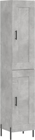 Skříň highboard betonově šedá 34,5x34x180 cm kompozitní dřevo 3200461