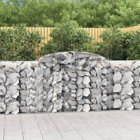Klenuté gabionové koše 13ks 300x50x100/120cm pozinkované železo 3146712