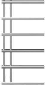 Mexen Jukon, topné těleso 988 x 500 mm, 364 W, chromová, W116-0988-500-00-01