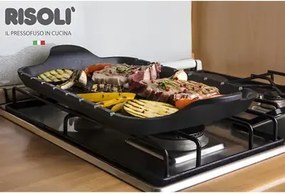 Risoli EXPLORA 47x26 cm / Grilovací pánev / Litý hliník 8 mm / Ecocast