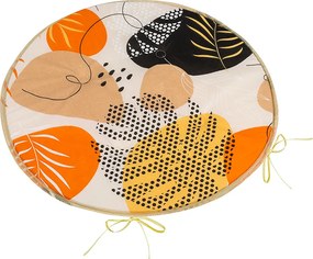 Bellatex Sedák Adéla kulatý hladký Oranžová 40 cm, (průměr)