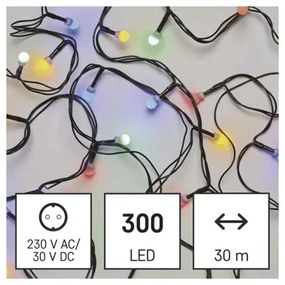LED Vánoční řetěz 300xLED/8 funkcí 35m IP44 teplá bílá