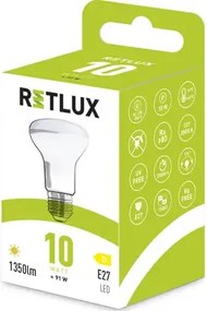 RETLUX RLL 624 R63 E27 Spot 10W / 1350 lm / 3000K - teplá bílá / D