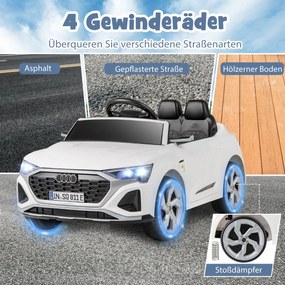 Costway Licencované elektrické vozidlo Audi SQ8 Dětské auto 12-V s – bílý
