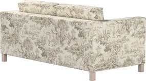 Potah na pohovku IKEA  Karlanda rozkládací, krátký barva hnědá látka vzorované