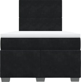 Box spring postel s matrací černá 120 x 200 cm samet 3290878