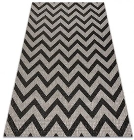 Dywany Luszczow Kusový koberec SIZAL FLOORLUX 20340 stříbrný / Černá CIKCAK Rozměr koberce: 60 x 110 cm