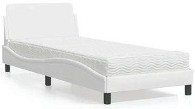 Postel s matrací Dover bílá 90 x 200 cm umělá kůže 3208338