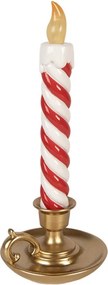 Vánoční dekorace – svícen se svíčkou - 12*11*26 cm