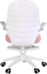 Dětská otočná židle Neoseat JUNI 012 s podnoží — látka, růžová