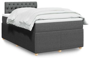 Box spring postel s matrací tmavě šedá 120x190 cm textil 3287403