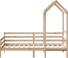 Válenda se střechou 80 x 200 cm masivní borové dřevo 3282200