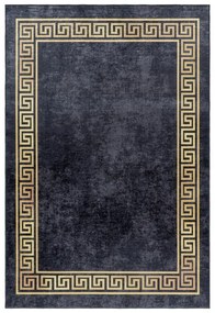 Ayyildiz, Kusový koberec Fiesta 4305 black, 80x150, černá, chodba / předsíň