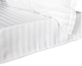 BAMBUSOVÉ PROSTĚRADLO STRIPE 160X240 CM BÍLÉ