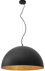 Toolight Závěsná stropní lampa s kovovou mísou černá 50cm