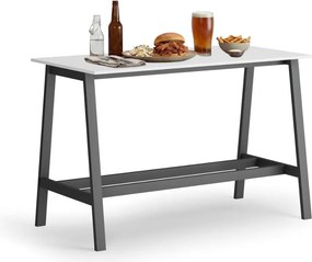 Vysoký barový stůl, 1600 x 800 mm, bílá