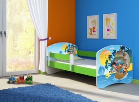 Dětská postel - Piráti 2 180x80 cm zelená