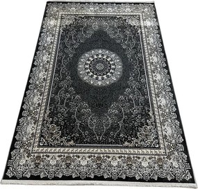 HU Šedý orientální koberec King29033-Antracite Rozměr: 80x150 cm