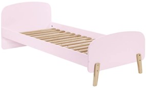 OnaDnes -20% Růžová lakovaná dětská postel Vipack Kiddy 90x200 cm