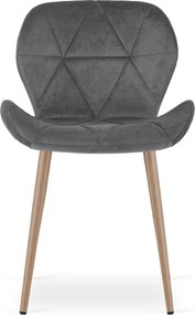 Jídelní židle MANGO VELVET, tmavě šedá
