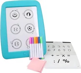 MADE Kreslicí tabulka LED s podsvícením / 20 karet / 6 fixů + houbička