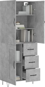 vidaXL Skříň highboard 69,5 x 34 x 180 cm kompozitní dřevo [3198109] Barva: hnědý dub