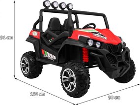 Ramiz Terénní bugina Grand Buggy Lift pro děti červená + pohon 4x4 + dálkové ovládání + MP3 + LED