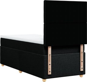 Box spring postel s matrací černá 90x200 cm textil 3291179