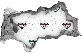 Wallmuralia Fototapeta díra na zeď Diamanty 95x73 cm