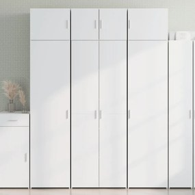 Úzká úložná bílá 70 x 42,5 x 225 cm kompozitní dřevo 3281322