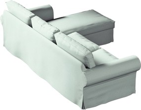 Potah na pohovku IKEA Ektorp 2-místná s lenoškou barva zelená látka pletený vzor