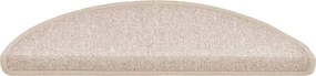 Schodové rohože 30 ks 56 x 17 x 3 cm béžové, půlkulaté 3365739