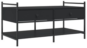 Konferenční stolek černý 99 x 50 x 50 cm kompozitní dřevo - Default Title