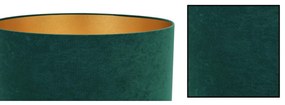 Závěsné svítidlo MEDIOLAN, 1x tmavě zelené/zlaté textilní stínítko, (fi 44cm)