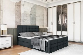 Boxspringová postel, 160x200, šedá, BEST